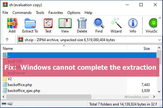 How to Fix Windows Cannot Complete the Extraction